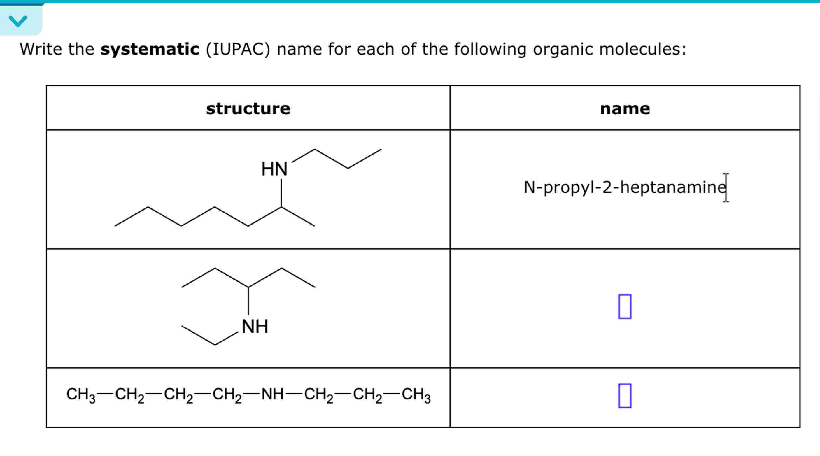 Solved Write the systematic (IUPAC) ﻿name for each of the | Chegg.com