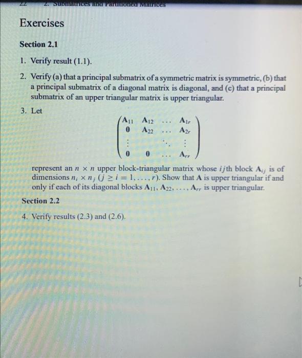 Solved Exercises Section 2.1 1. Verify result (1.1). 2. | Chegg.com