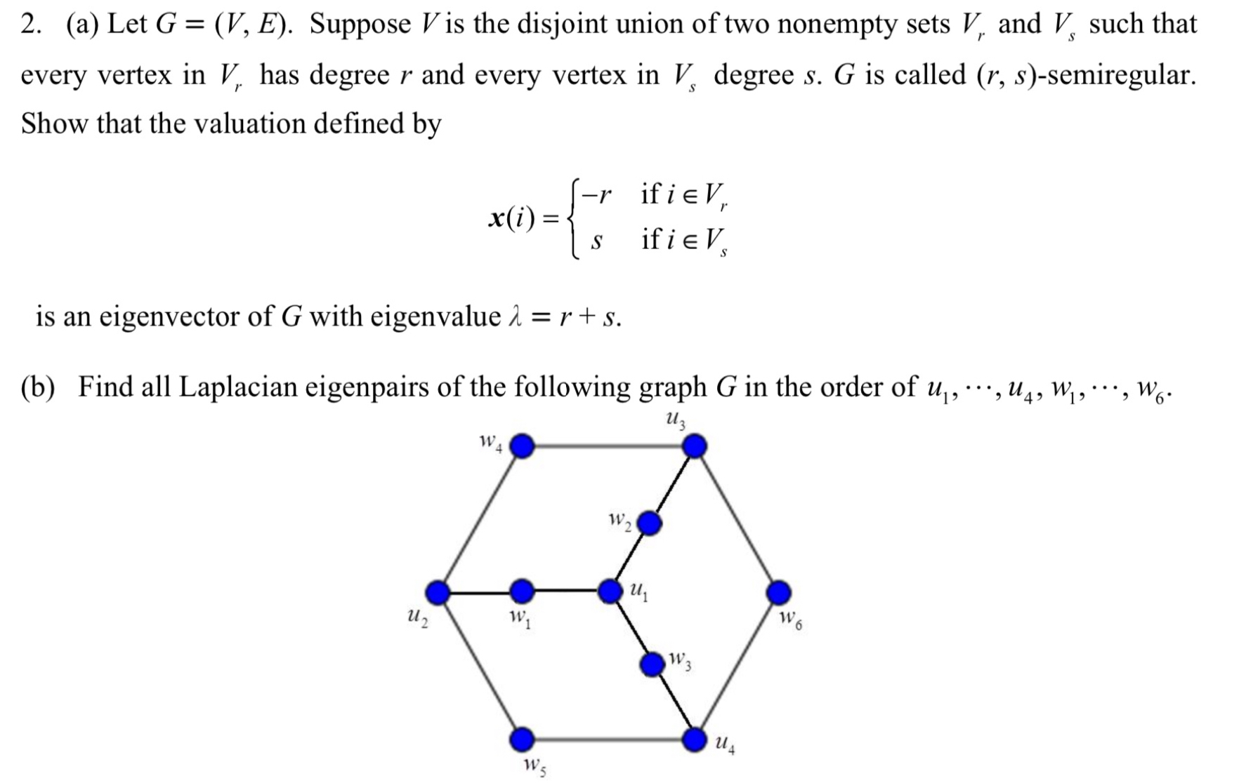 Solved (a) ﻿Let G=(V,E). ﻿Suppose V ﻿is the disjoint union | Chegg.com