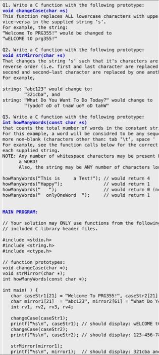 Solved 01. Write a C function with the following prototype: | Chegg.com