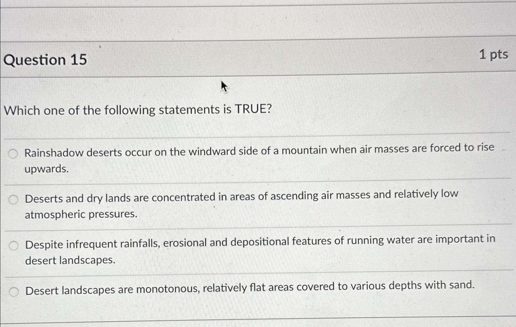 Solved Question 151 ﻿ptsWhich one of the following | Chegg.com