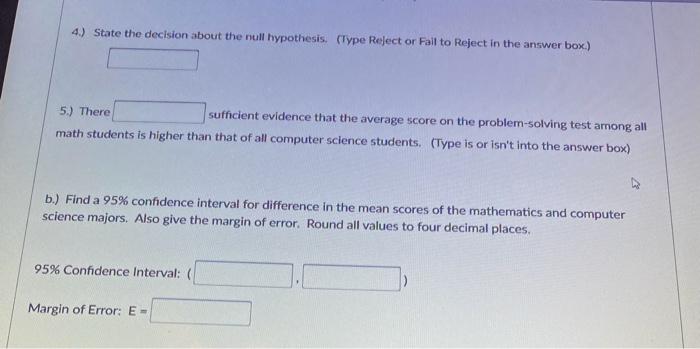 Solved Two randomly chosen samples of students are given a | Chegg.com