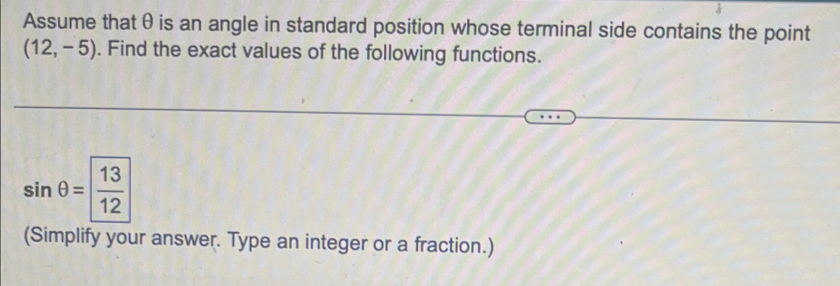 Solved Assume that θ ﻿is an angle in standard position whose | Chegg.com