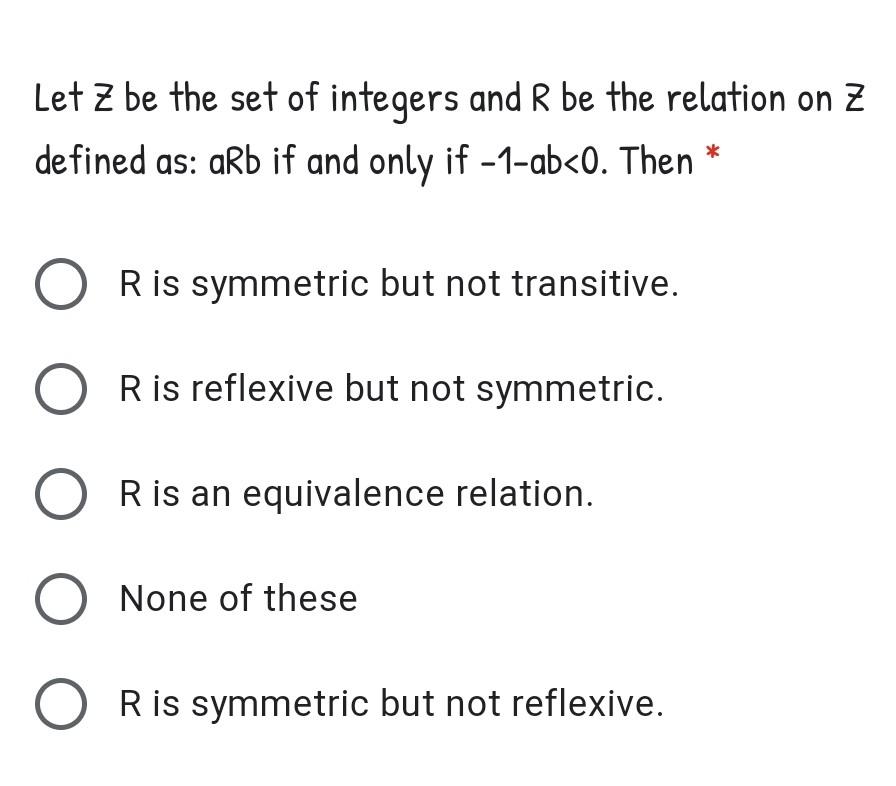 Solved Let R Be The Relation On S {1 2 3} Given By R { 1 1