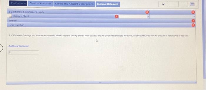Instructions Chart of Accounts Labels and Amount | Chegg.com