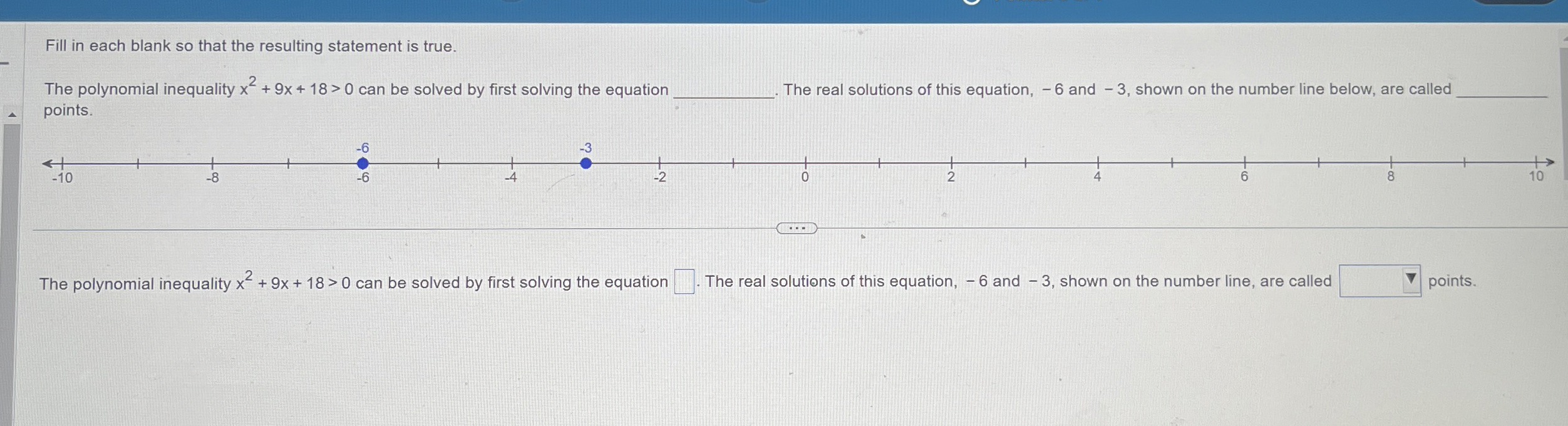 Solved Fill in each blank so that the resulting statement is | Chegg.com