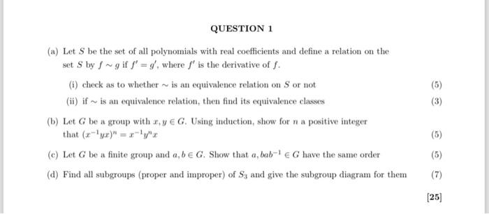 Solved (a) Let S be the set of all polynomials set S by f g | Chegg.com