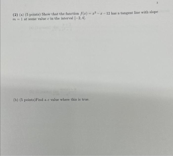 Solved (2) (a) (5 points) Show that the function | Chegg.com