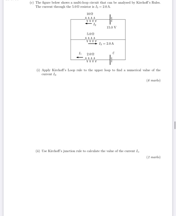 Solved (e) The figure below shows a multi-loop circuit that | Chegg.com