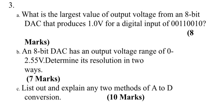 Solved 3. a. What is the largest value of output voltage | Chegg.com