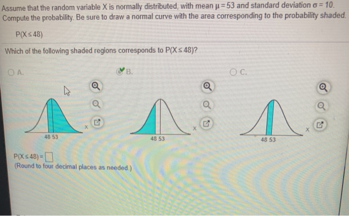Solved Assume that the random variable X is normally | Chegg.com