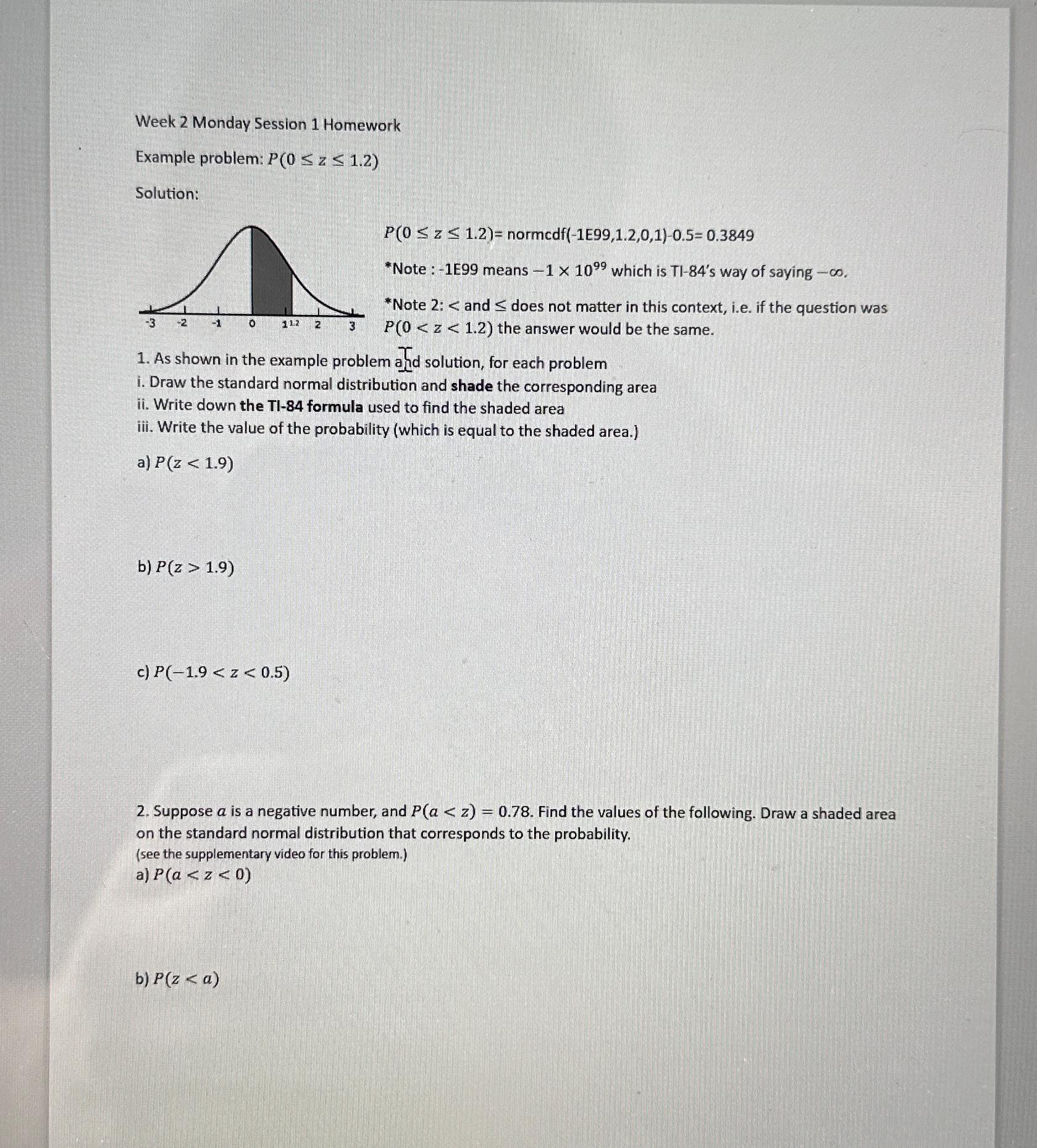 Solved Week 2 ﻿Monday Session 1 ﻿HomeworkExample problem: | Chegg.com