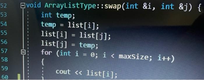Solved i write this code for swap elements in array but i | Chegg.com