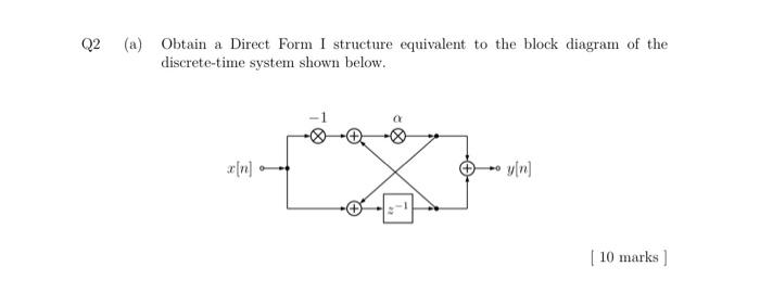 Solved (a) Obtain a Direct Form I structure equivalent to | Chegg.com