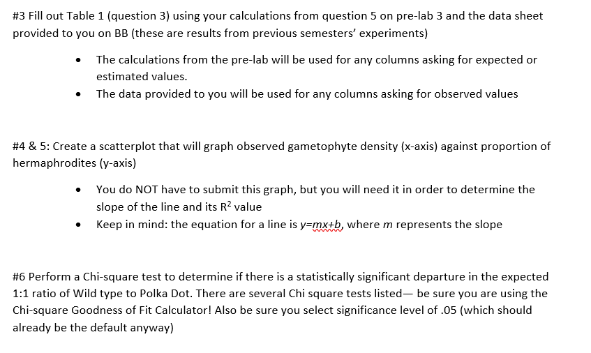 \#3 Fill out Table 1 (question 3 ) using your | Chegg.com