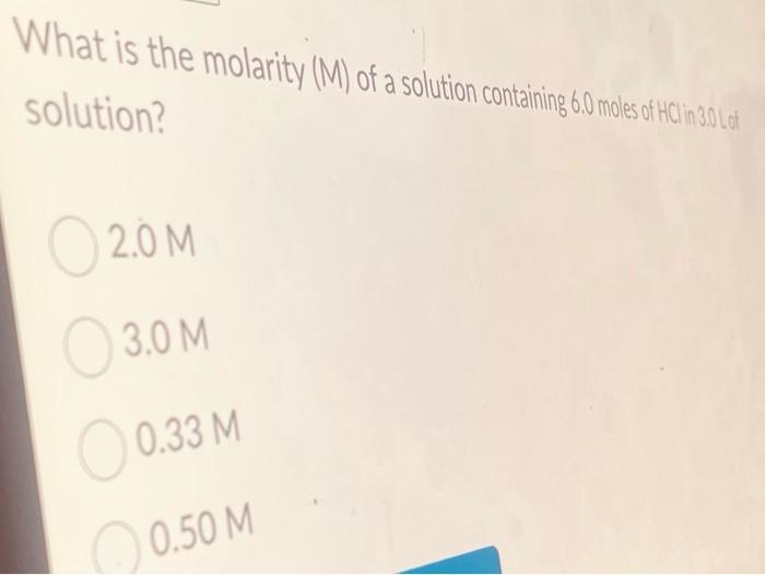 Solved What is the molarity (M) of a solution containing | Chegg.com