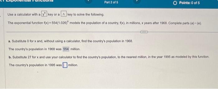 Solved Use a calculator with a key or a key to solve the | Chegg.com