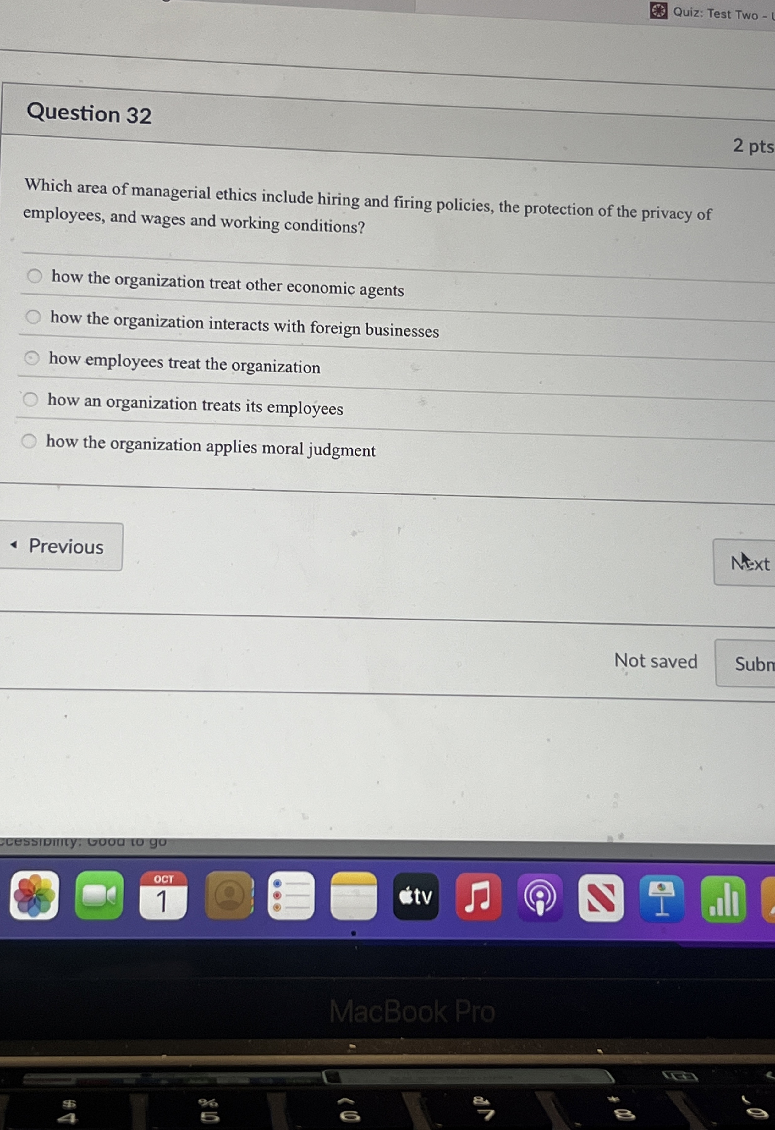 Solved Question 32Which area of managerial ethics include | Chegg.com