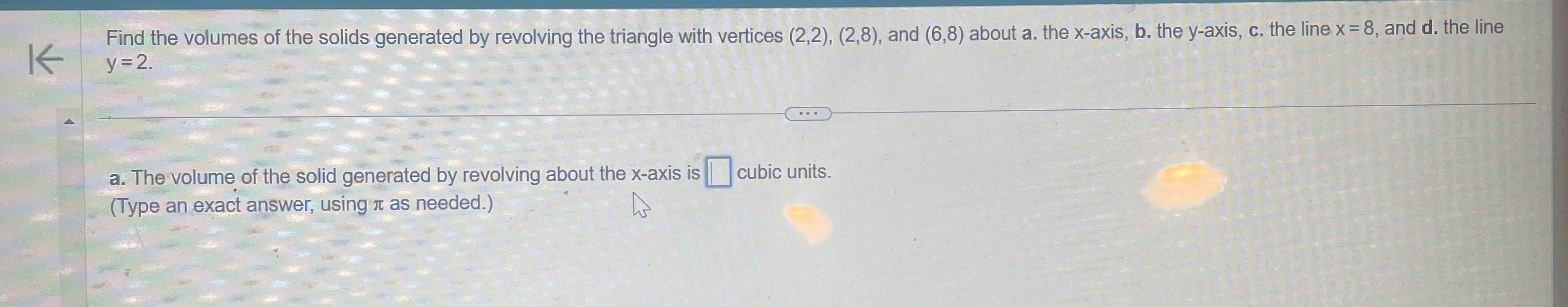 Solved Find the volumes of ﻿the solids generated by | Chegg.com