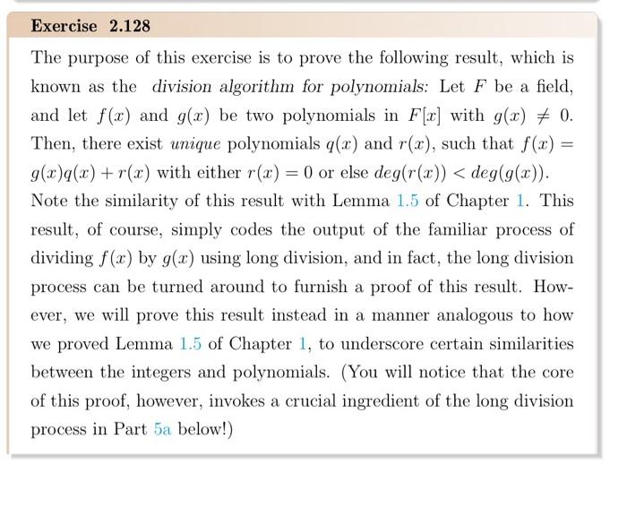 Solved The purpose of this exercise is to prove the | Chegg.com