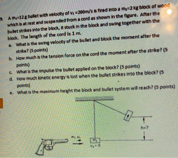 Solved A m1=12g bullet with the velocity of v1=200m/s is | Chegg.com