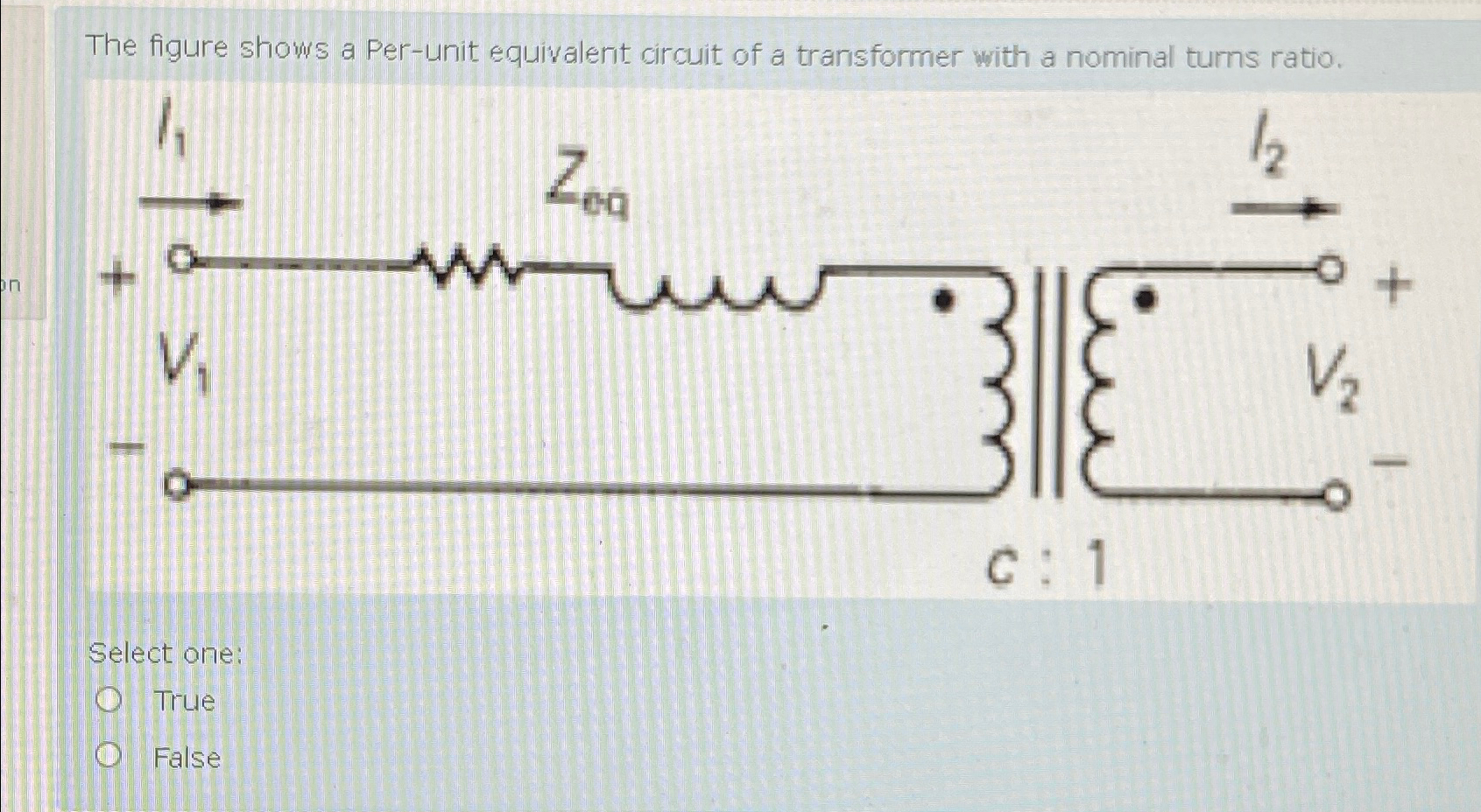 Solved The figure shows a Per-unit equivalent circuit of a | Chegg.com