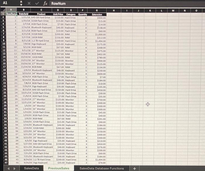 Solved Start Excel. Download and open the file named | Chegg.com