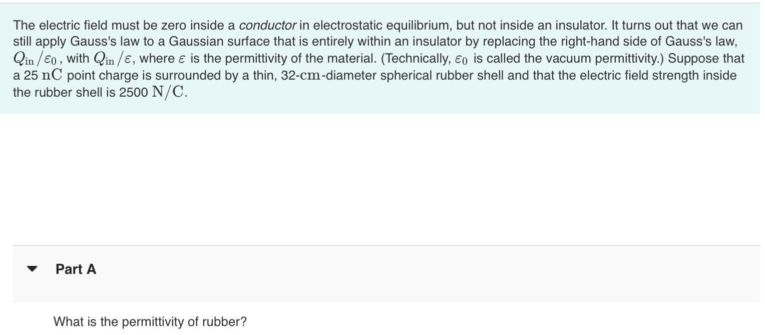 Solved The electric field must be zero inside a conductor in | Chegg.com