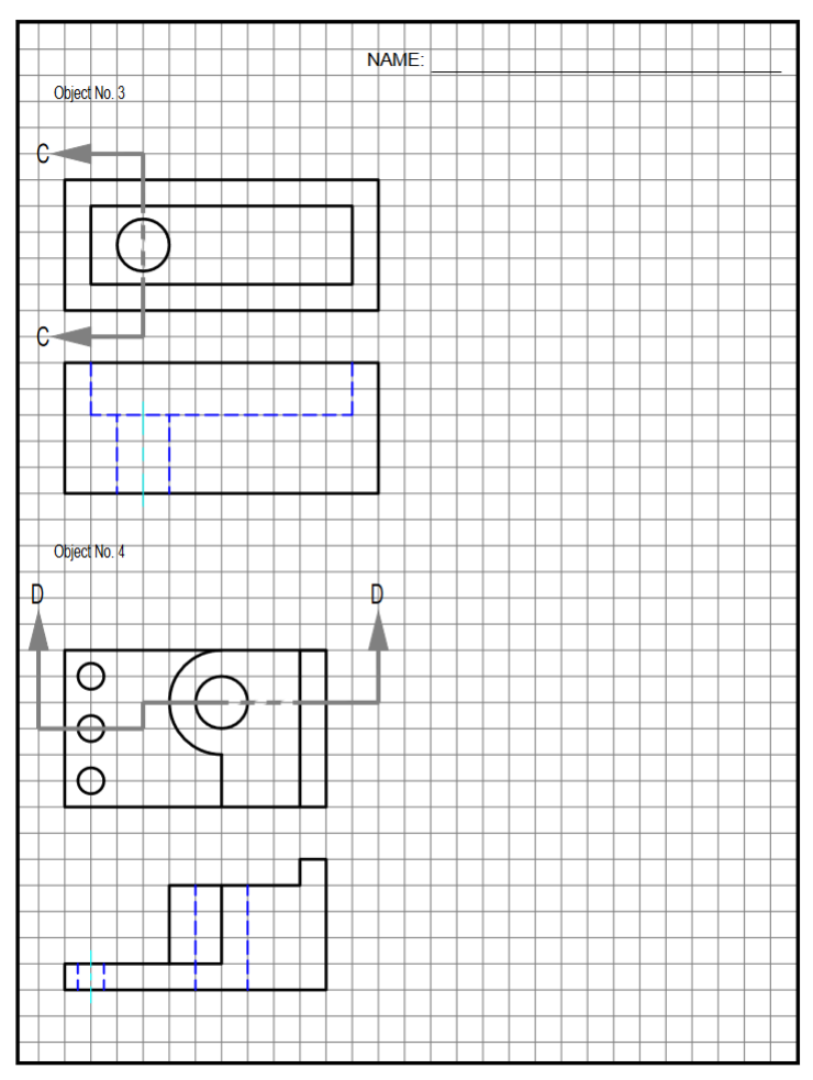 Solved Section view:INSTRUCTIONS:1. ﻿Use the attached sheets | Chegg.com
