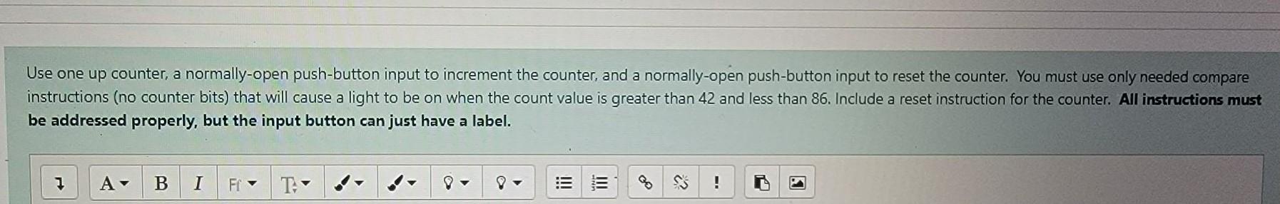 Use one up counter, a normally-open push-button input | Chegg.com