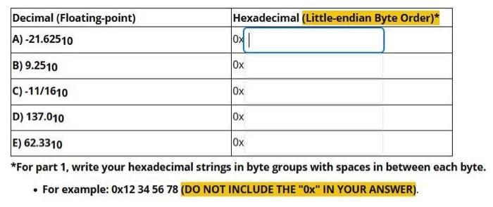 Solved In this assignment you will be converting between | Chegg.com