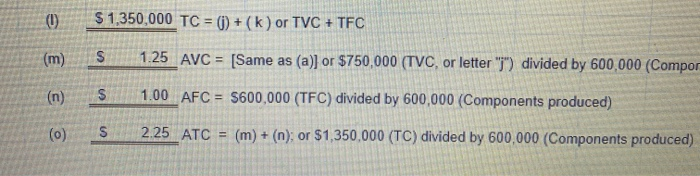 Solved Required: 1. Calculate TVC, TFC, and TC for 400,000 | Chegg.com