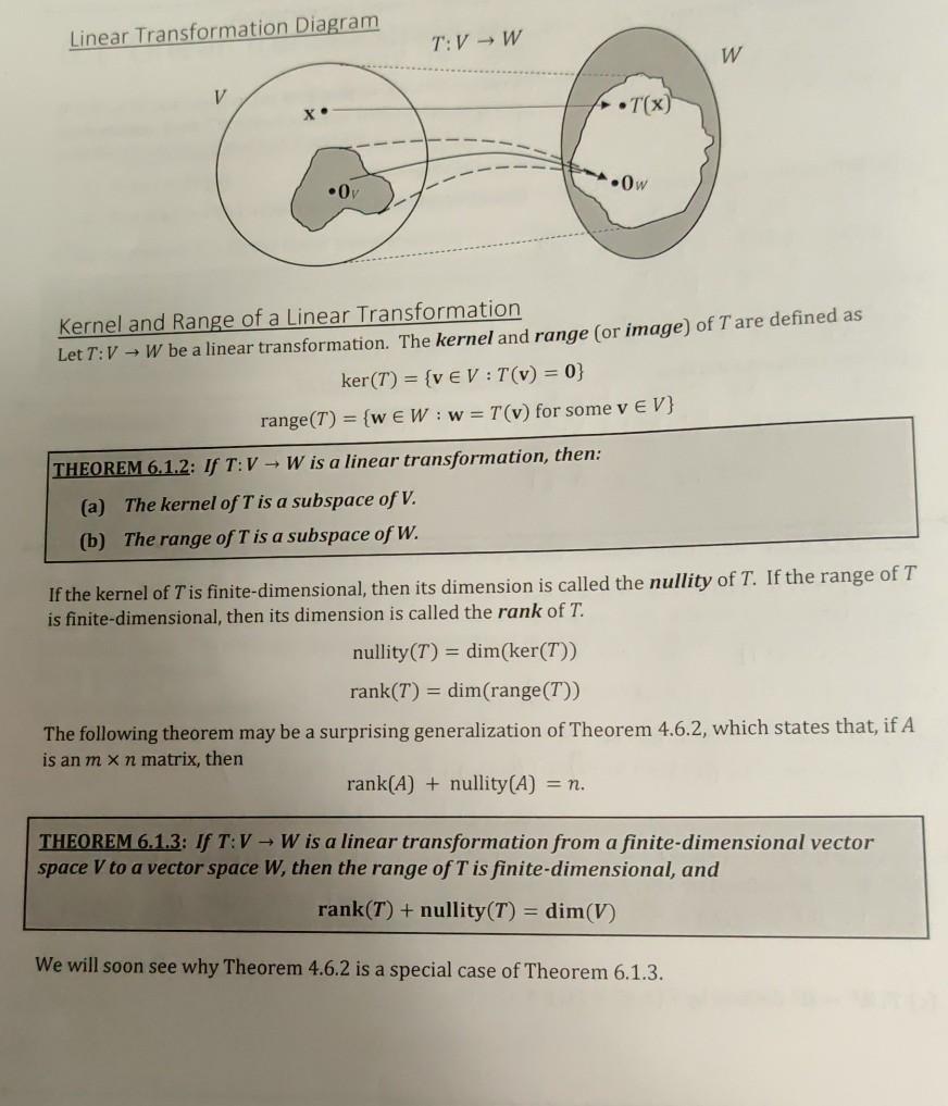 Solved 6.1 Exercises 1. Let T:M2x2 → R3 be defined by T | Ra | Chegg.com