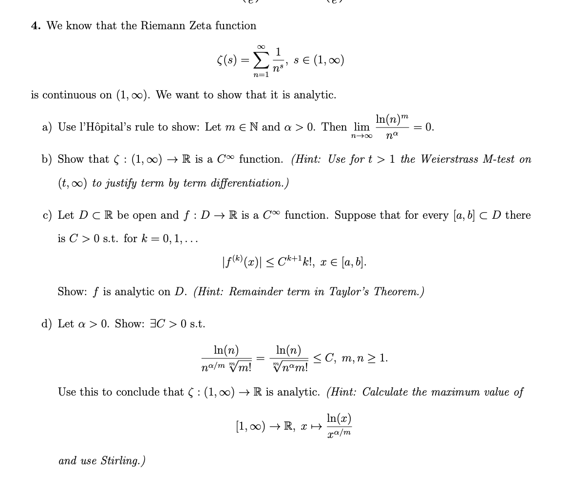 Solved We know that the Riemann Zeta | Chegg.com