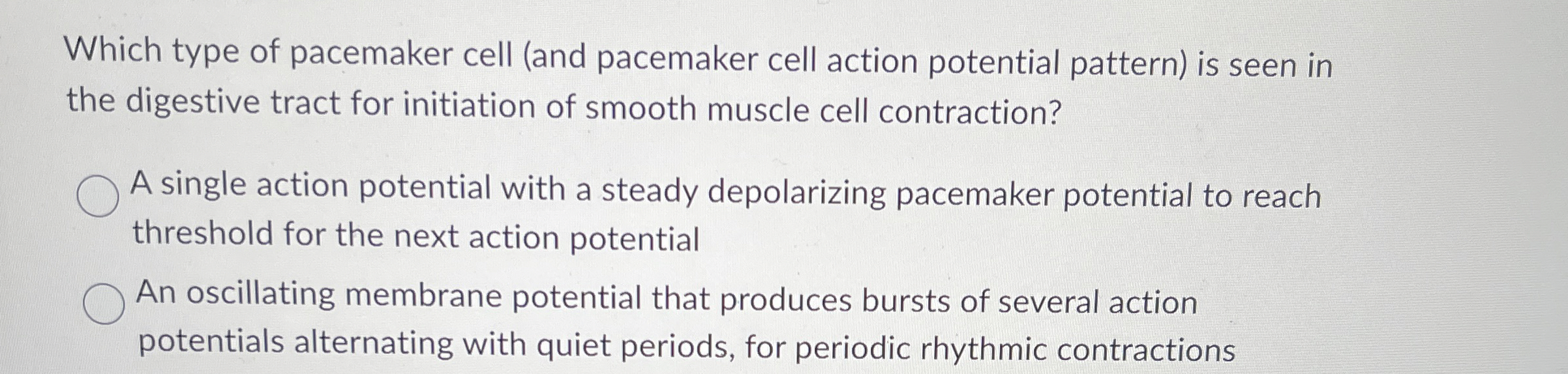 Solved Which type of pacemaker cell (and pacemaker cell | Chegg.com