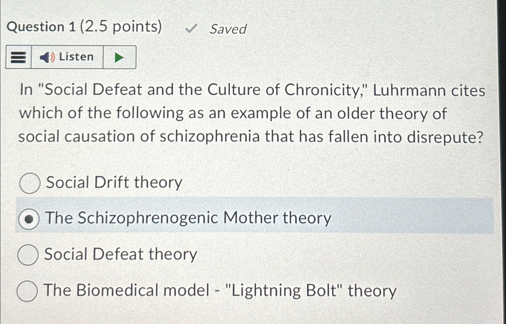 Solved In "Social Defeat and the Culture of Chronicity," | Chegg.com