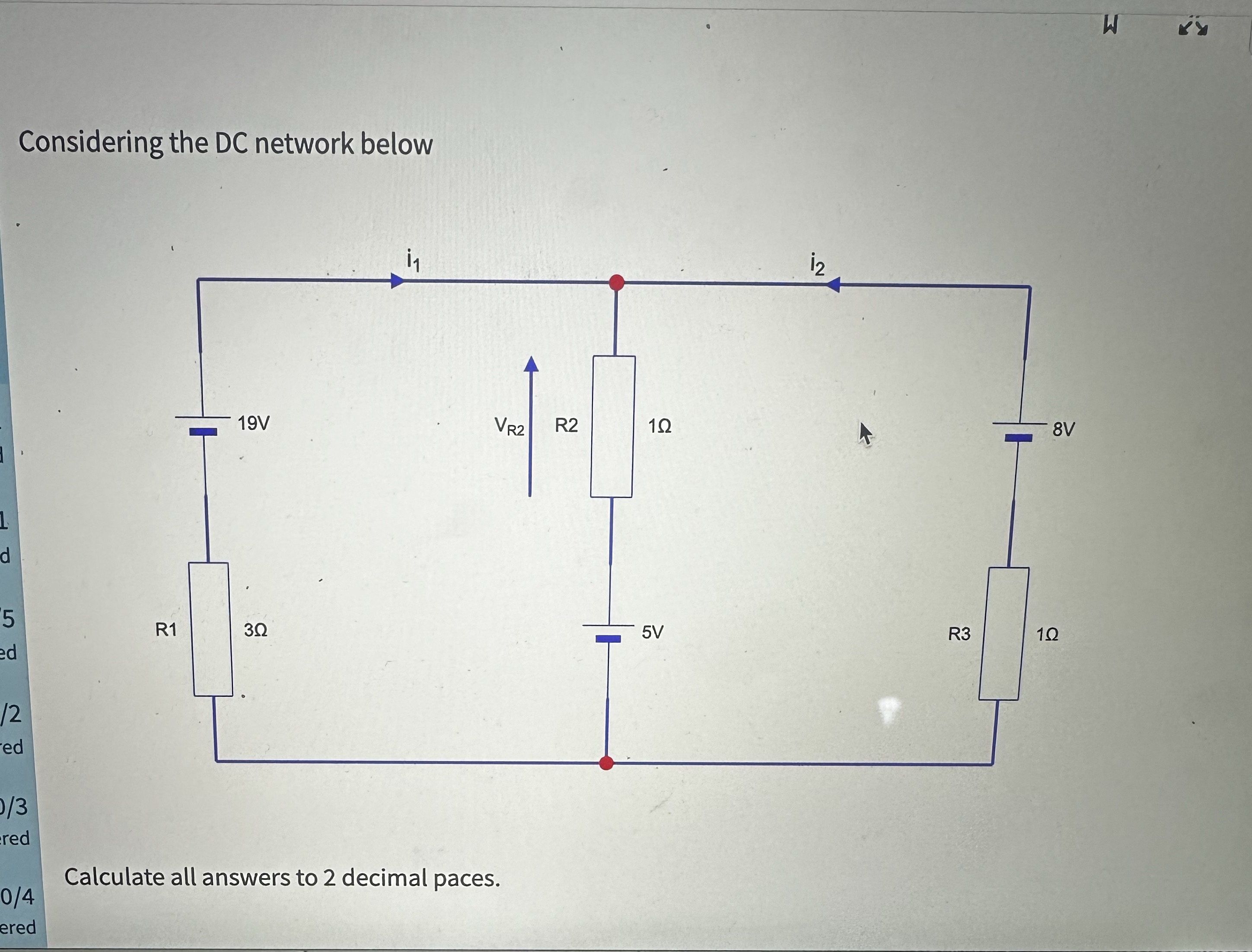 Solved Considering the DC network belowCalculate all answers | Chegg.com