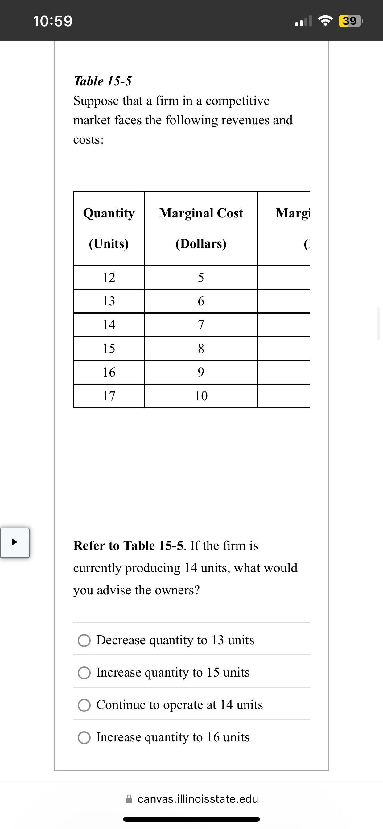 Solved Table 15-5Suppose that a firm in a competitive market | Chegg.com
