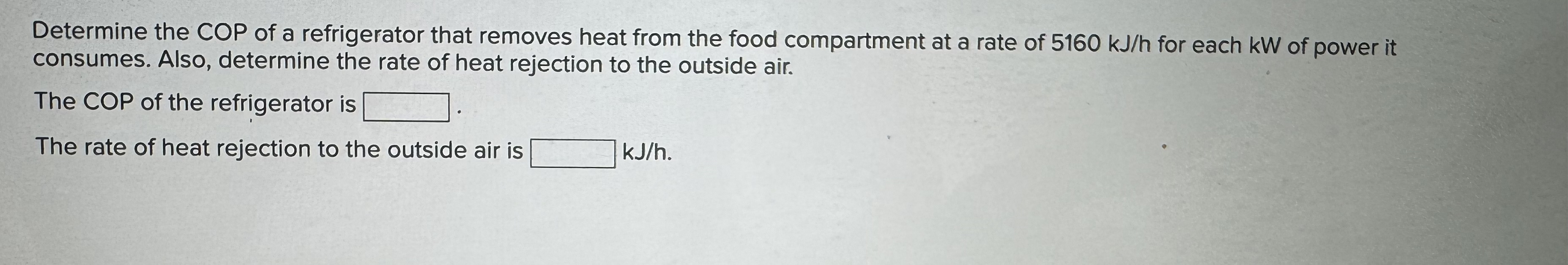 Determine the COP of a refrigerator that removes heat | Chegg.com