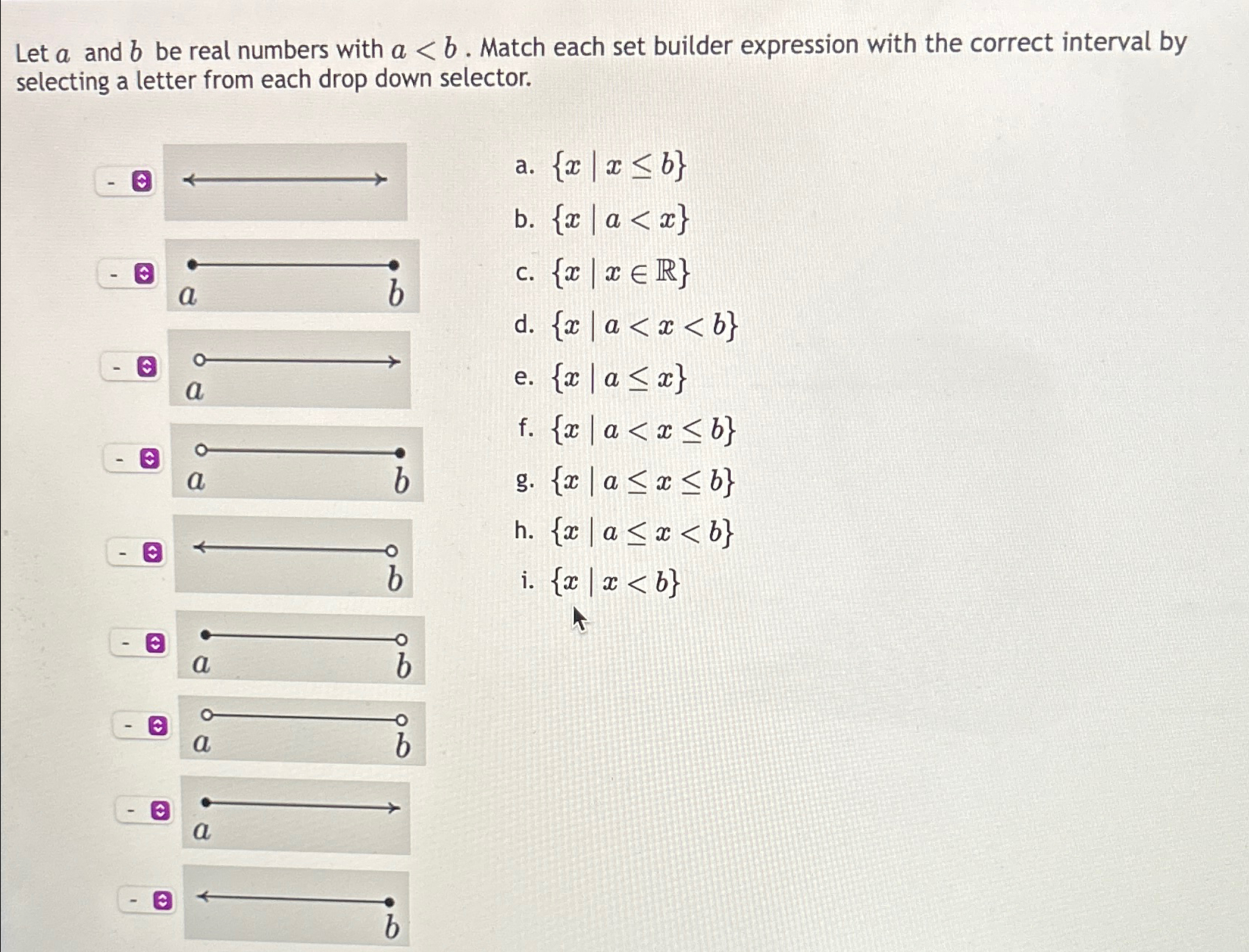 Solved Let a and b ﻿be real numbers with | Chegg.com