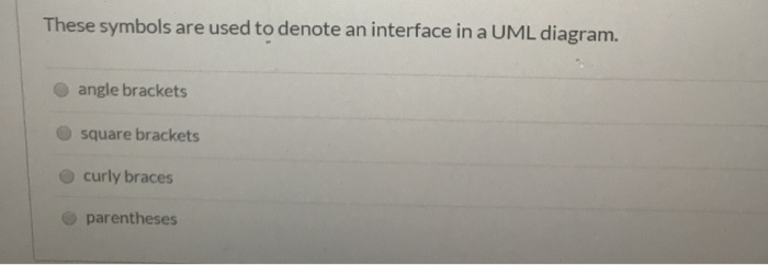 Solved These symbols are used to denote an interface in a | Chegg.com