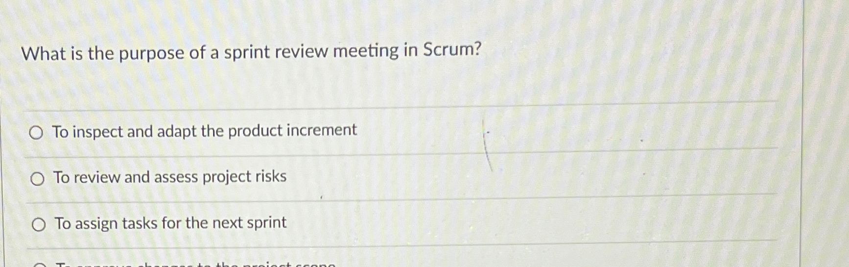 Solved What is the purpose of a sprint review meeting in | Chegg.com