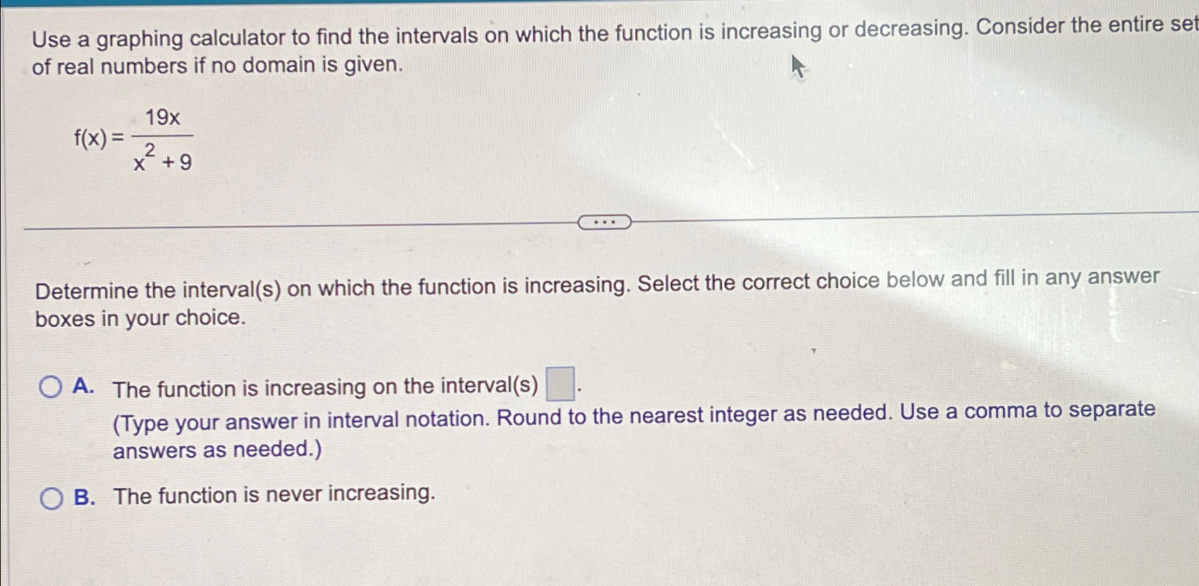 Solved Use a graphing calculator to find the intervals on | Chegg.com