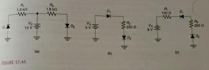Solved Determine the values of VDF,VR1,I1,VD2,VR2, ﻿and I2 | Chegg.com