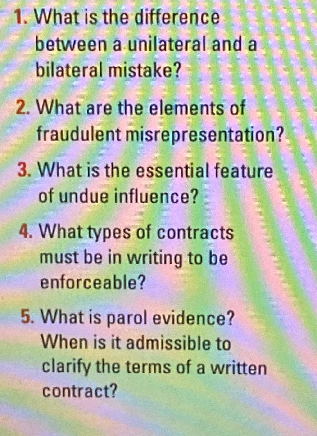 Solved What is the difference between a unilateral and a | Chegg.com
