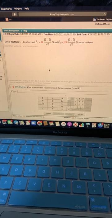 Solved (s.S) Prublem 1: Twu fieces od F1=12(i^−j) N and | Chegg.com
