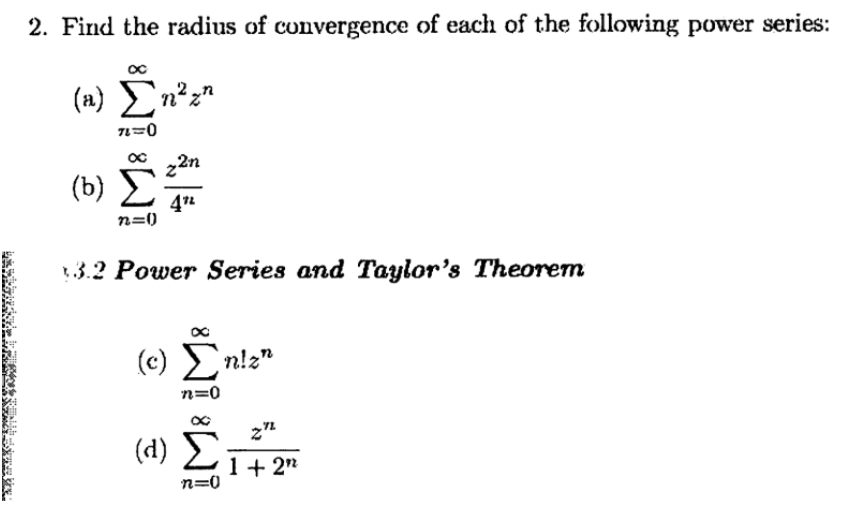 Solved 3.2 ﻿Power Series and Taylor's | Chegg.com