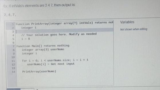 Solved Ex. ﻿Il intVals's elements are 2.47 , ﻿then output | Chegg.com