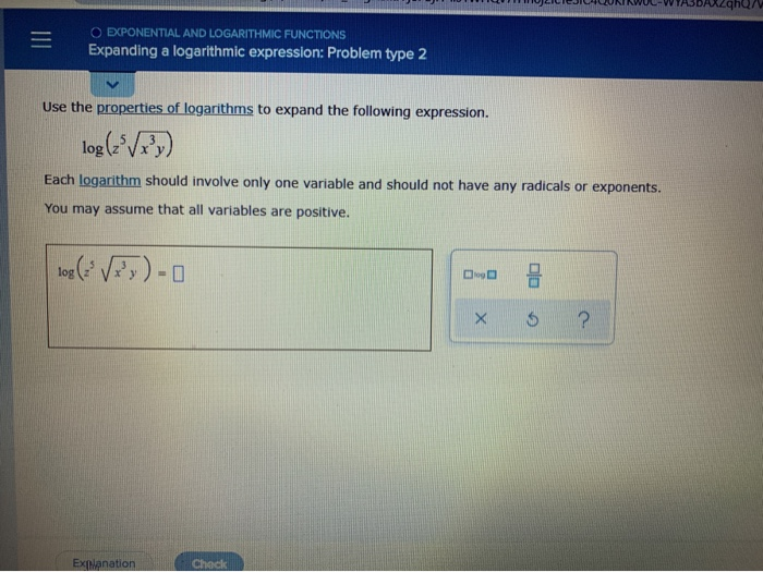 Solved O EXPONENTIAL AND LOGARITHMIC FUNCTIONS Expanding a | Chegg.com