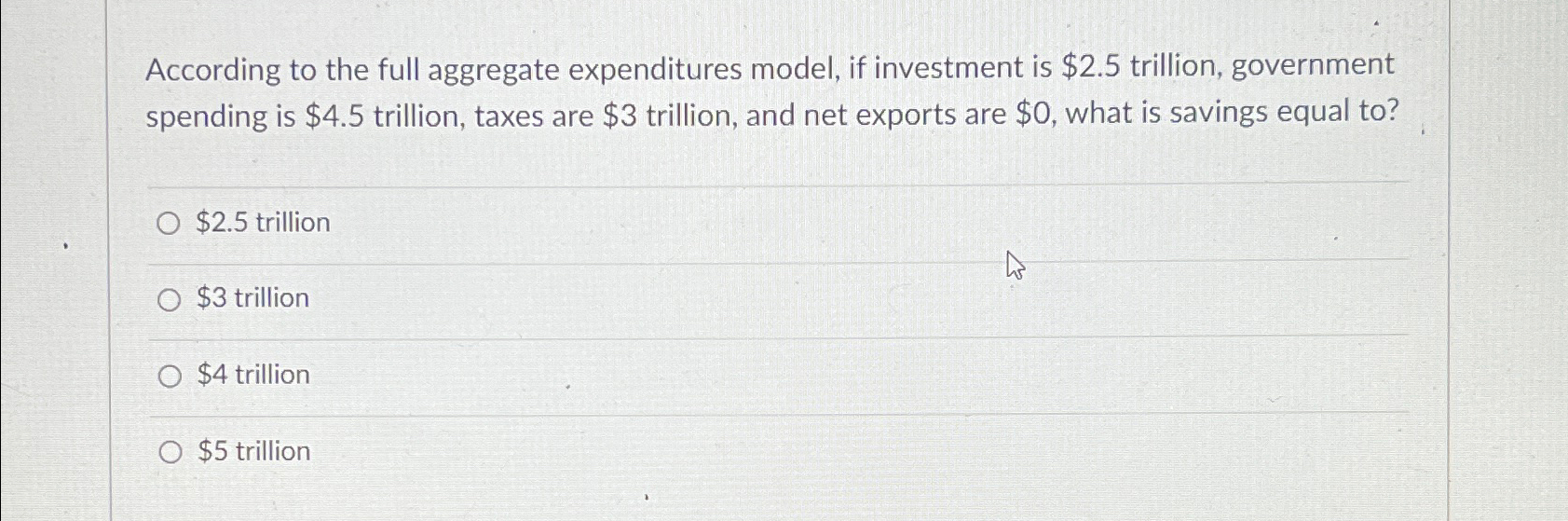 Solved According to the full aggregate expenditures model, | Chegg.com